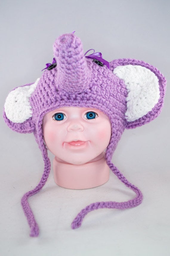 Ellie the Elephant Baby Girl's Crocheted Laplander | Etsy