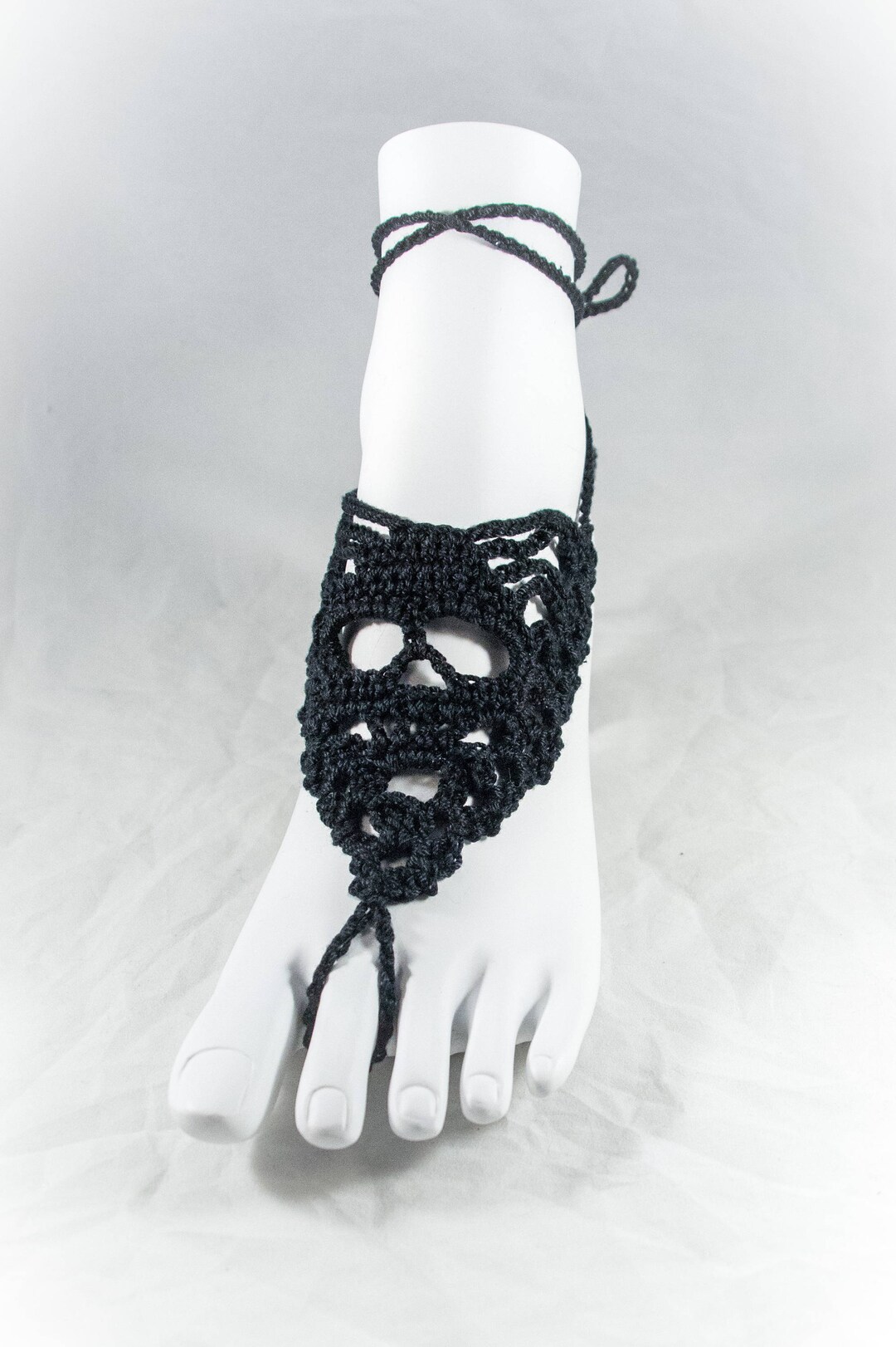 Barefoot Skull Sandals, Black - Etsy