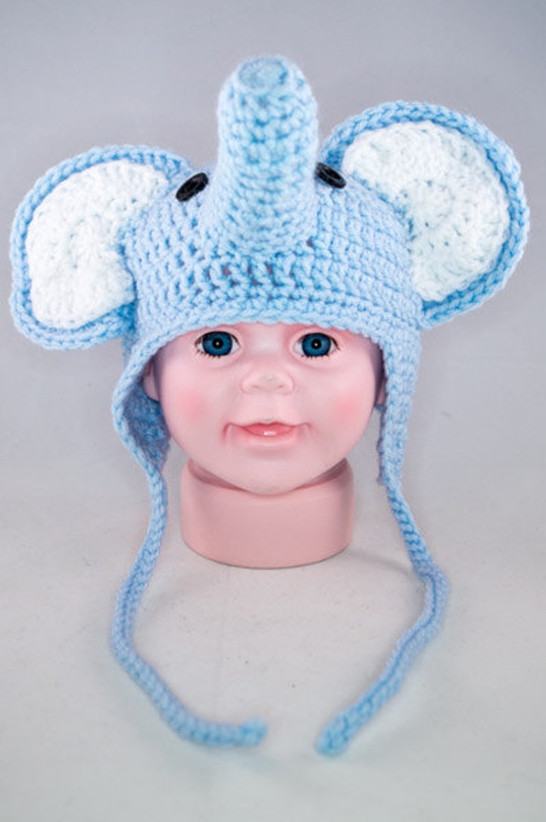 Eli the Elephant Baby Boy's Crocheted Laplander - Etsy