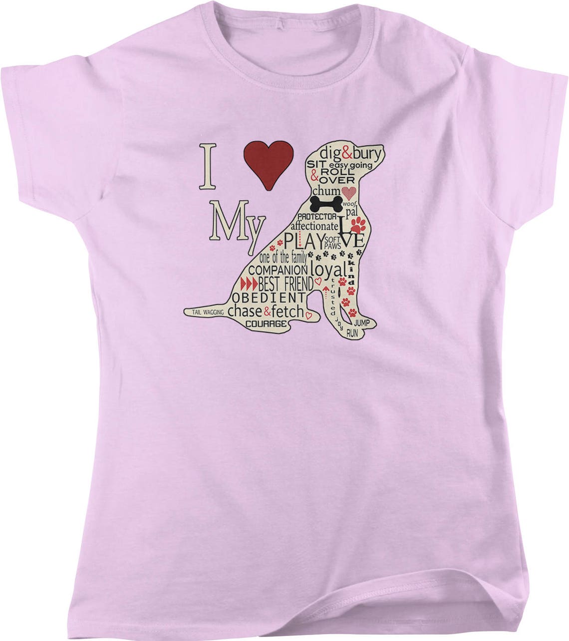 I Love My Dog Dog Lover Women's T-shirt NOFO_01005 | Etsy