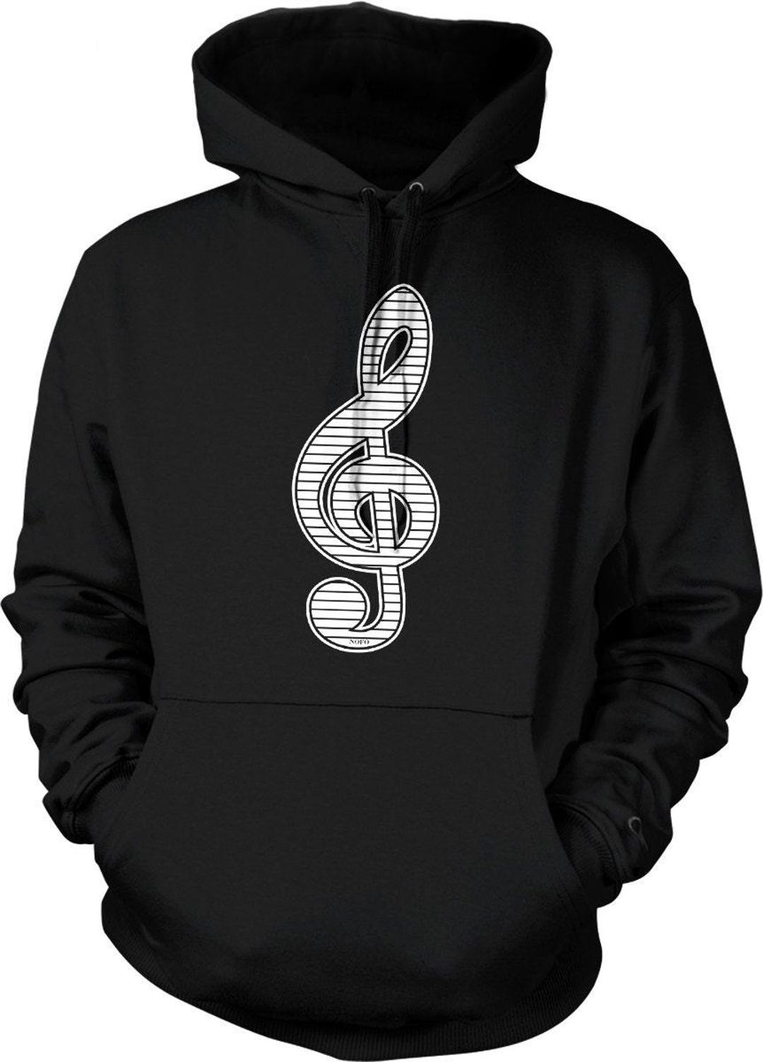 Treble Clef Sweatshirt: Casual Music Hoodie (unisex Sizes), NOFO_00505 ...