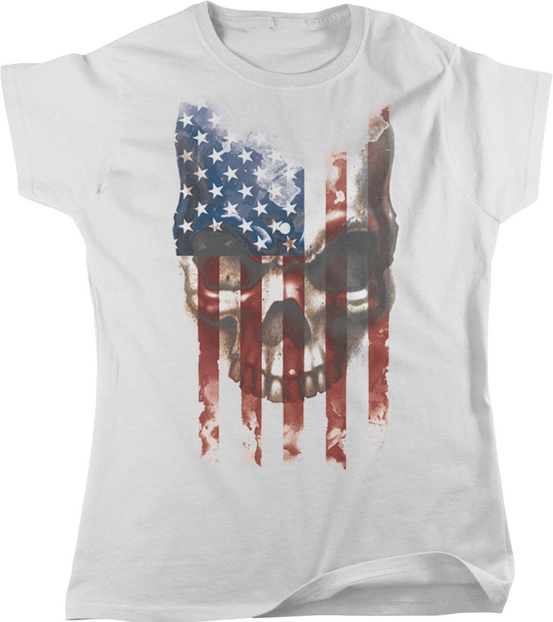 Skull With Distressed American Flag Freedom Sacrifice - Etsy