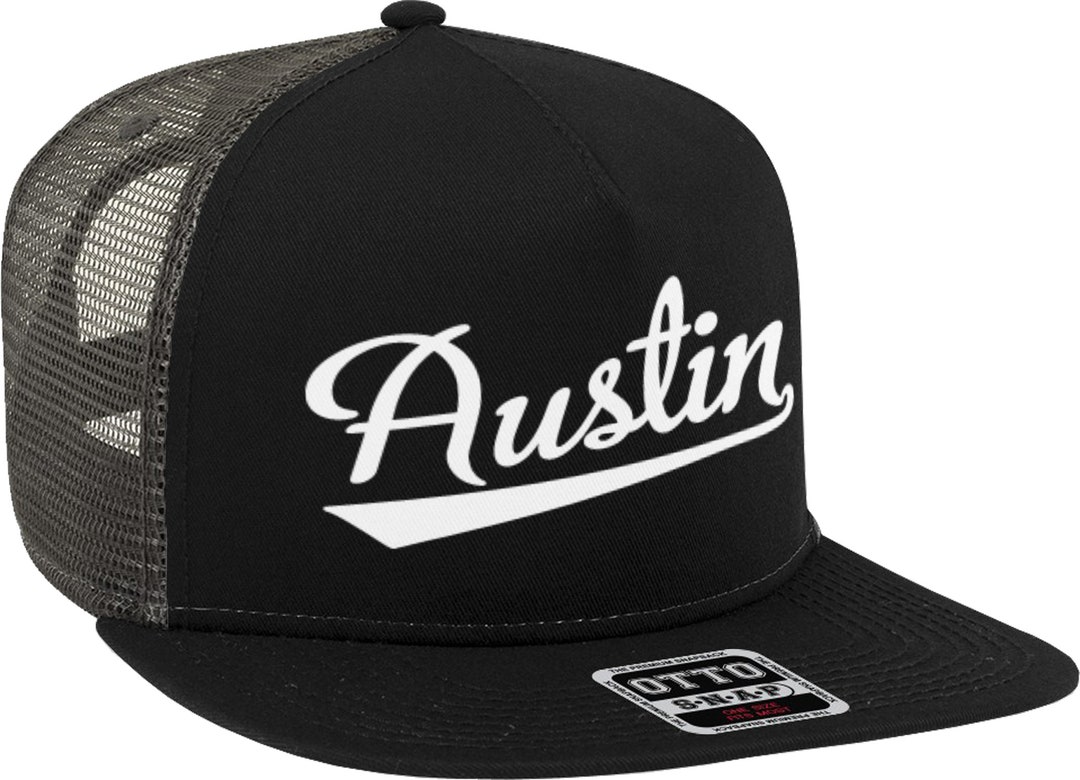 Austin Script Baseball Font Snapback Trucker Hat NOFO_H035 - Etsy