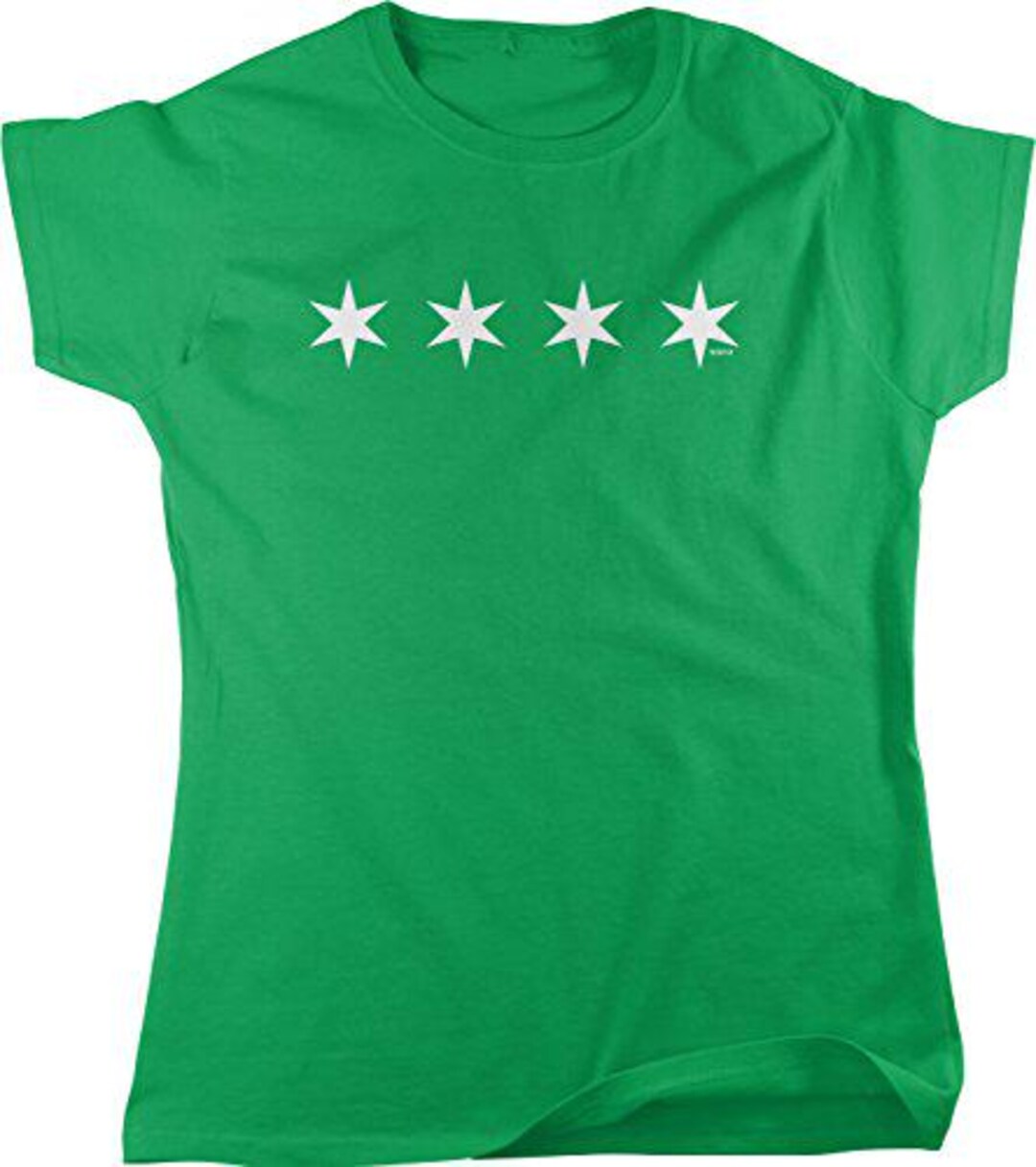 Chicago Flag Cotton T-shirt, Stars Design (women's S-XL), NOFO_01393 - Etsy