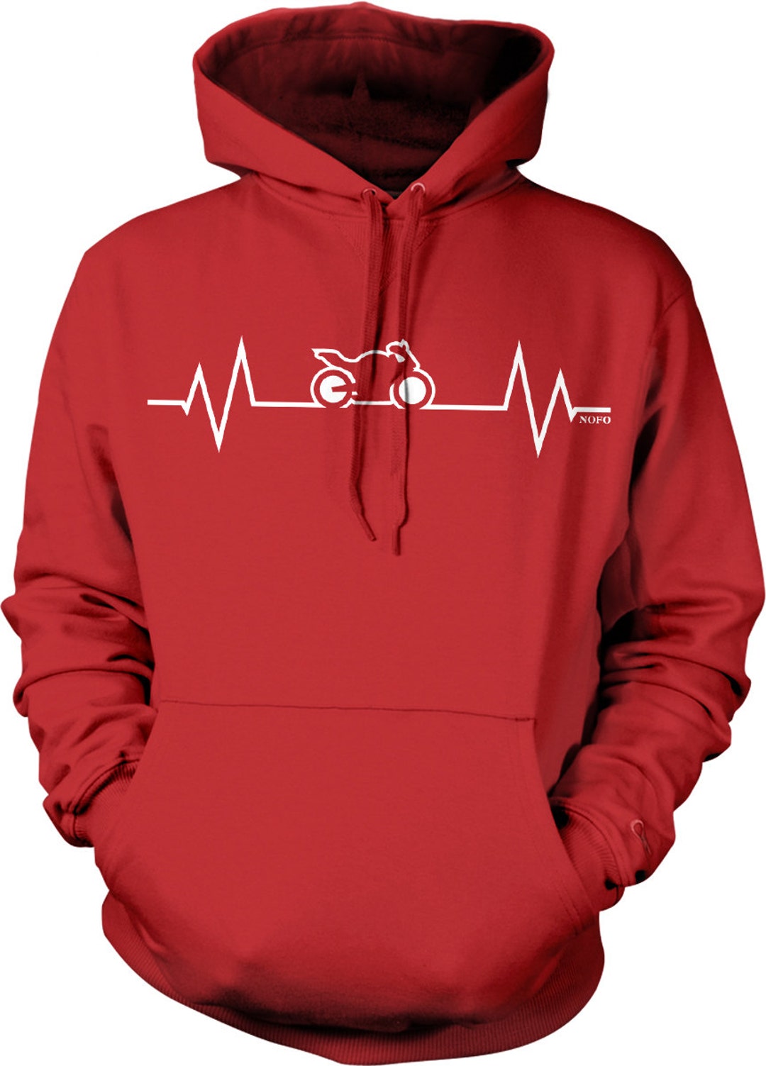 Motorcycle Heartbeat, Love Motorcycles Hooded Sweatshirt, NOFO_00614 - Etsy