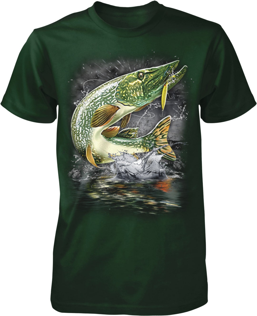 Pike, Northern Pike, Blue Pike, Jumping Pike, Fly Fishing Men's T-shirt ...