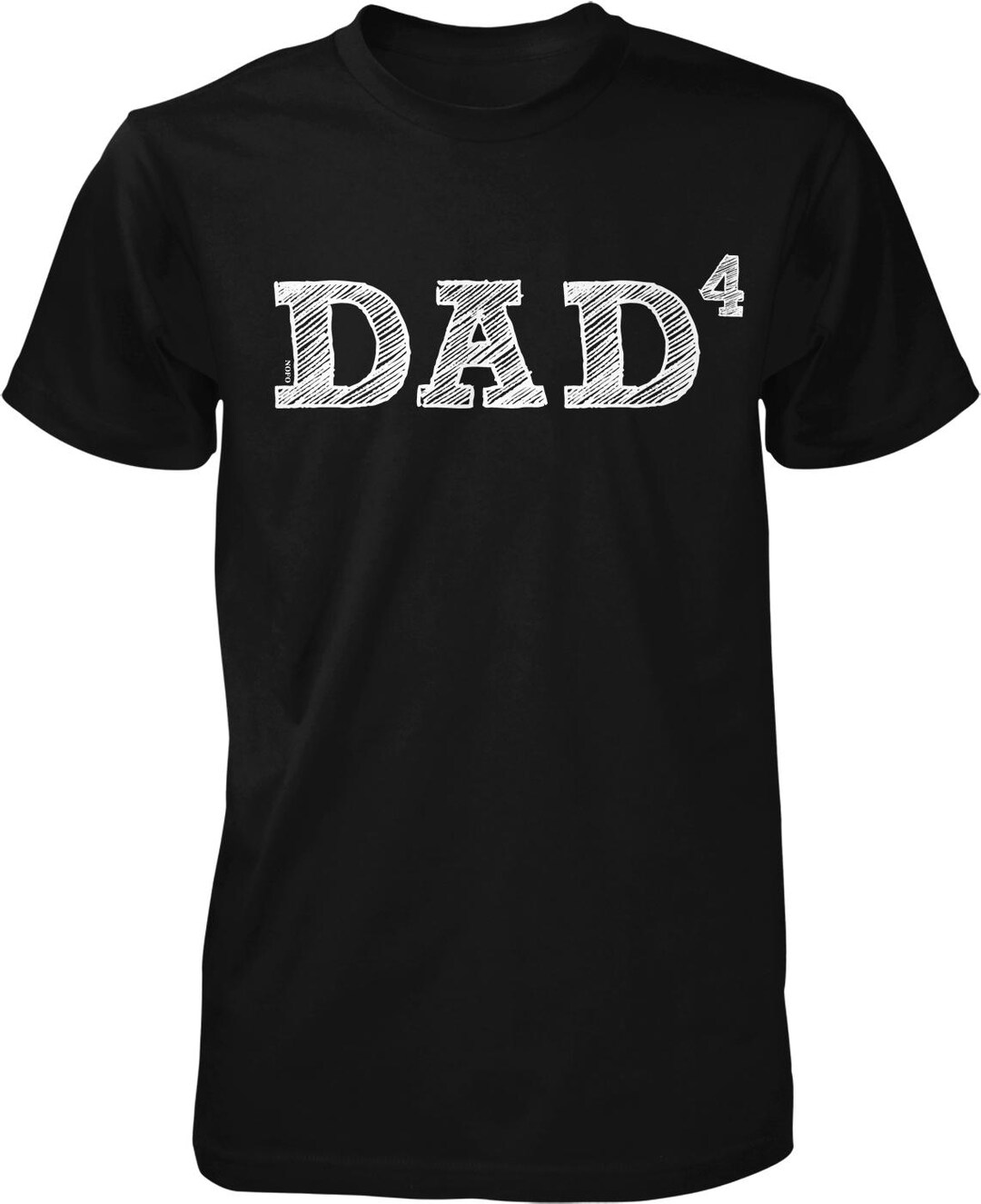 Dad of Four Cotton T-shirt, Kids Number Print, NOFO_00472 - Etsy