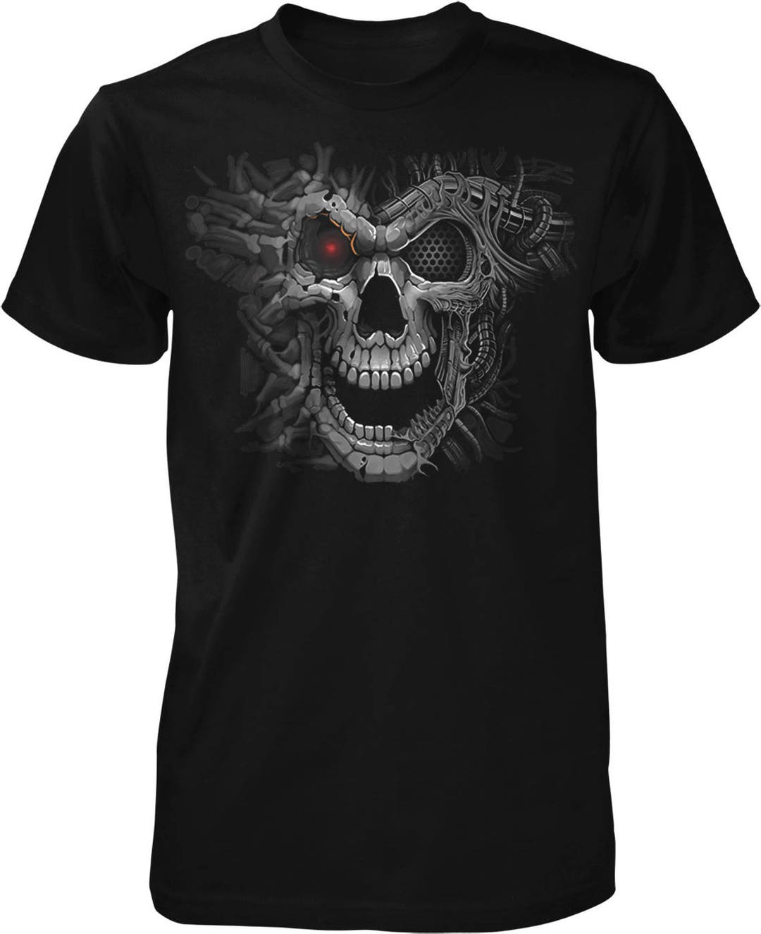 Cyborg Skull Men's T-shirt, NOFO_01090 - Etsy