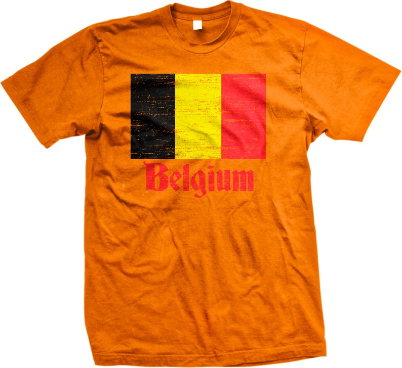 Flag of Belgium Belgique Belgian Flag Men's T-shirt | Etsy