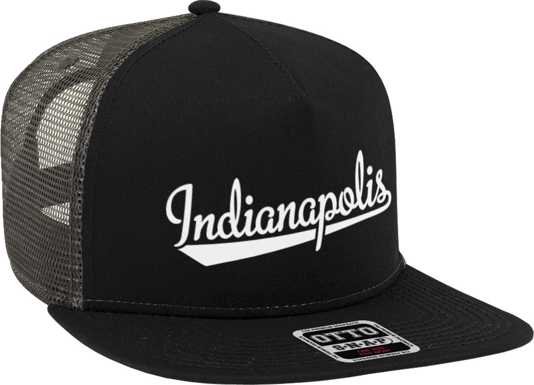 Indianapolis Script Baseball Font Snapback Trucker Hat NOFO_H039 - Etsy