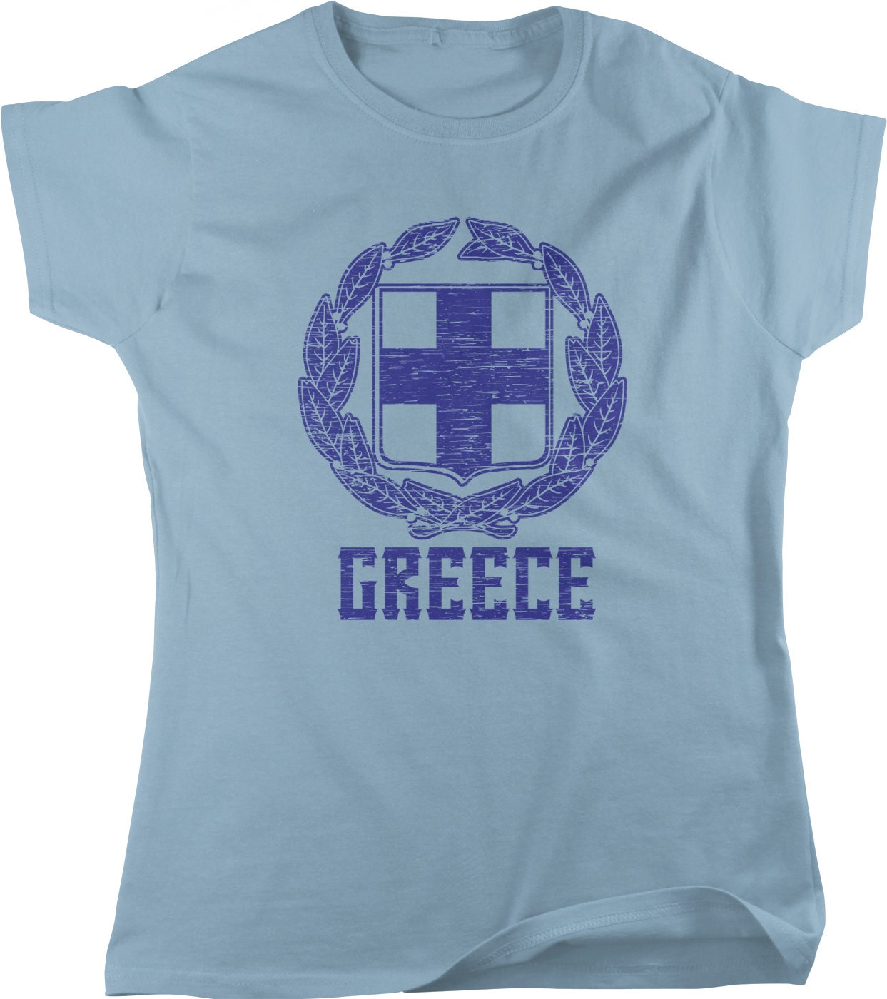Greece Coat of Arms Hellenic Republic White Cross Blue - Etsy