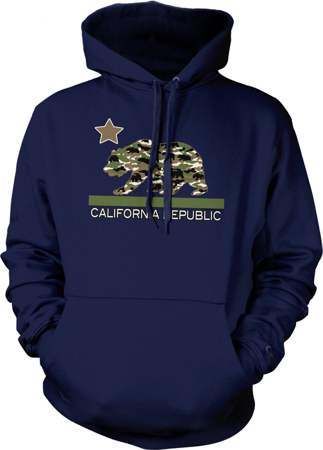 Camouflage California Flag Camo Cali Bear Hooded Sweatshirt - Etsy