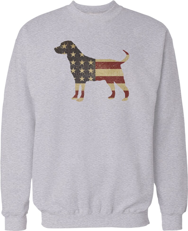 Vintage American Flag Labrador Retriever Crew Neck Sweatshirt, NOFO ...