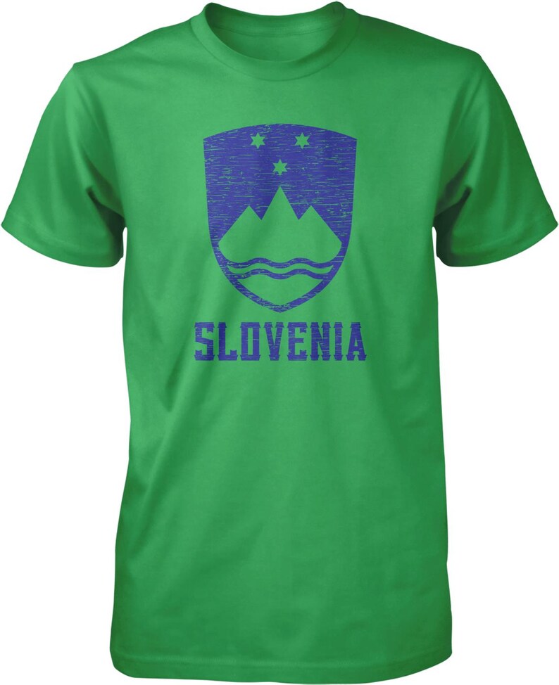 Slovenia Coat of Arms, Mount Triglav, Three Golden Stars Men's T-shirt ...