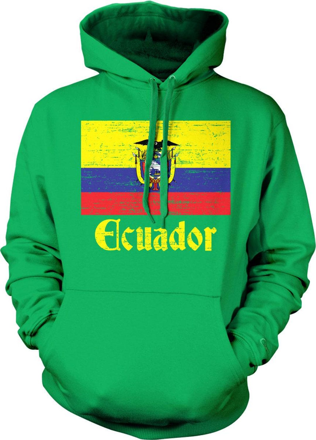 Ecuadorian Flag Sweatshirt: Hooded, Soft Cotton Blend - Unisex, NOFO ...