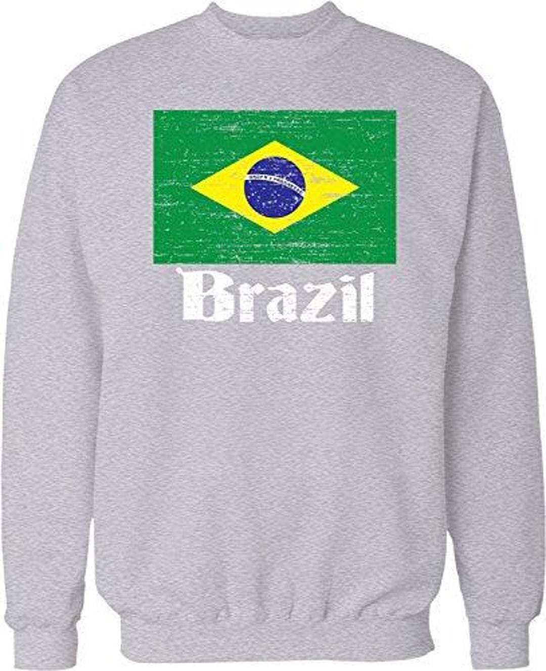 Brazilian Flag Sweatshirt: Auriverde Colors - Soft Cotton Blend, NOFO ...