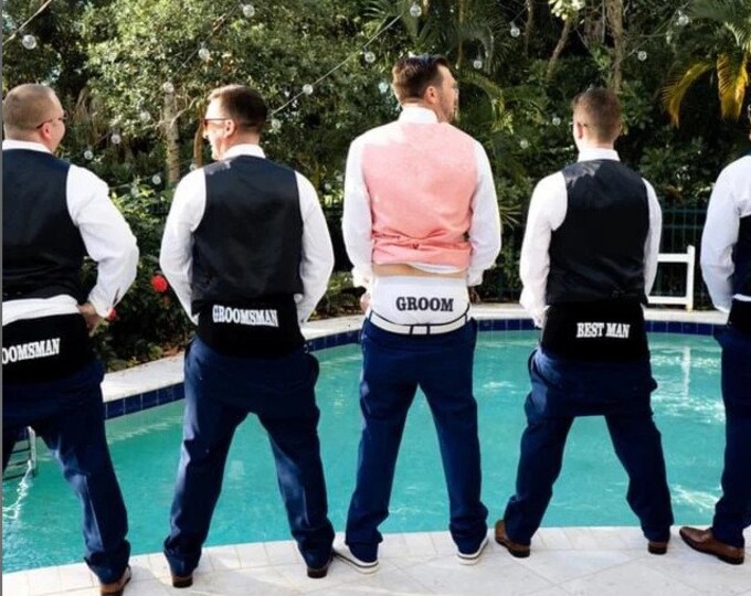 Set of 5 Printed Wedding Party Boxer Briefs Wedding Underwear, Wedding ...