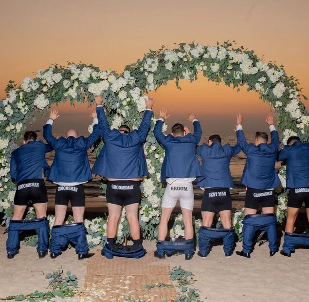 Set of 5 Printed Wedding Party Boxer Briefs Wedding | Etsy