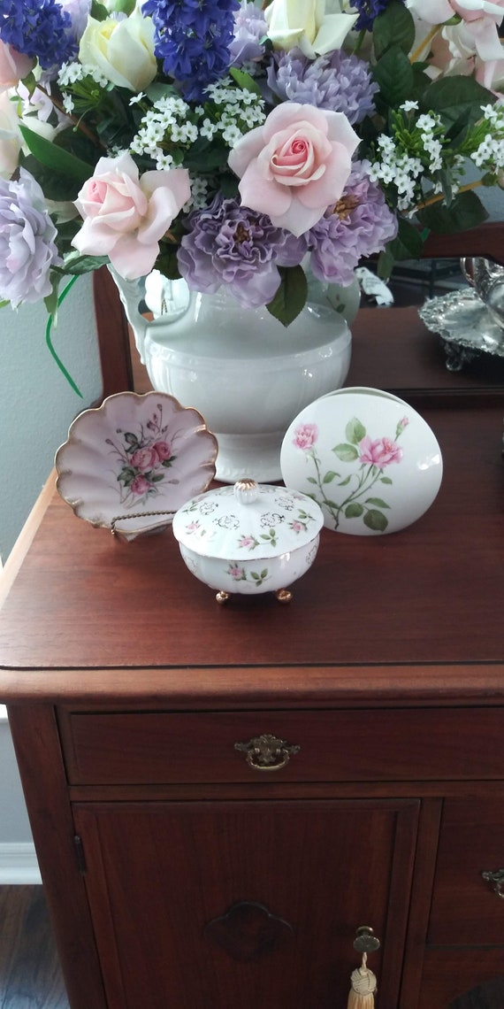 French Boudoir Chic Collection of Pink and White, Foo… - Gem