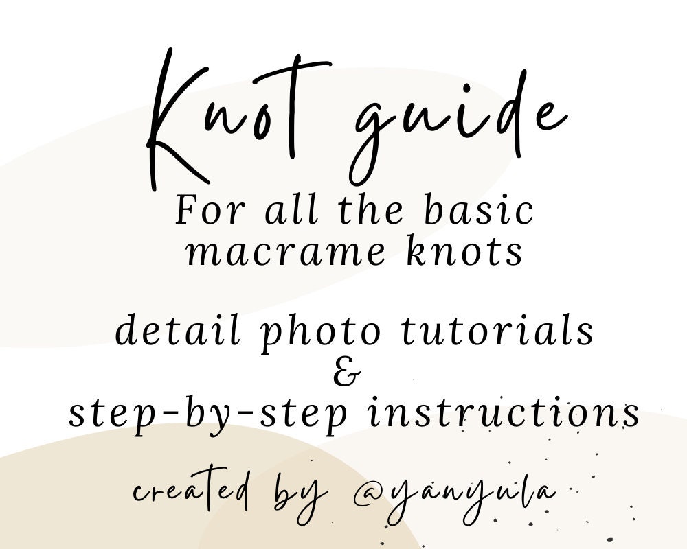 Macrame knot guide macrame knot tutorial learn macrame knots | Etsy