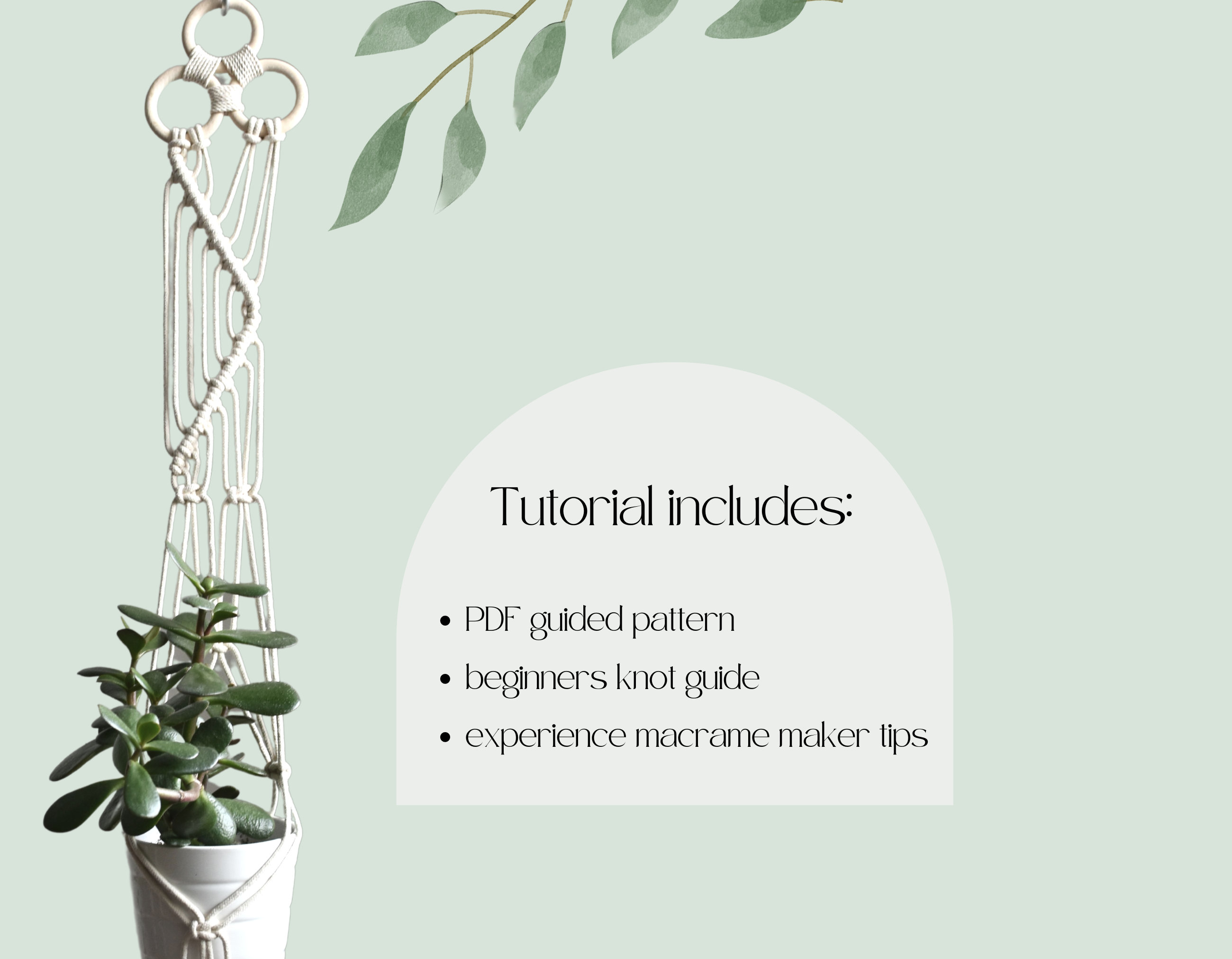 Macrame PATTERN for DIY Plant Hanger, PDF Tutorial With Photos, Easy ...