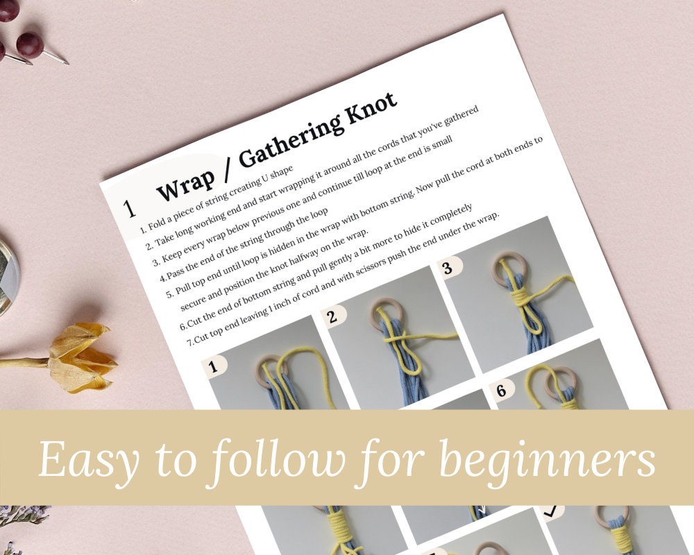 Macrame knot guide macrame knot tutorial learn macrame knots | Etsy