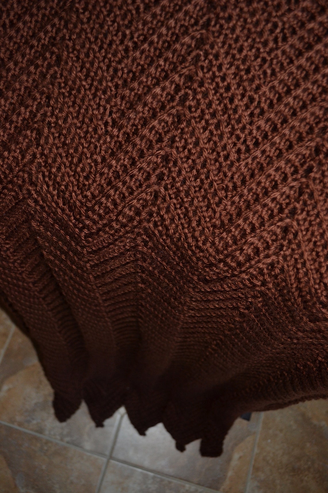 Handmade Crocheted Afghan Blanket Brown - Etsy