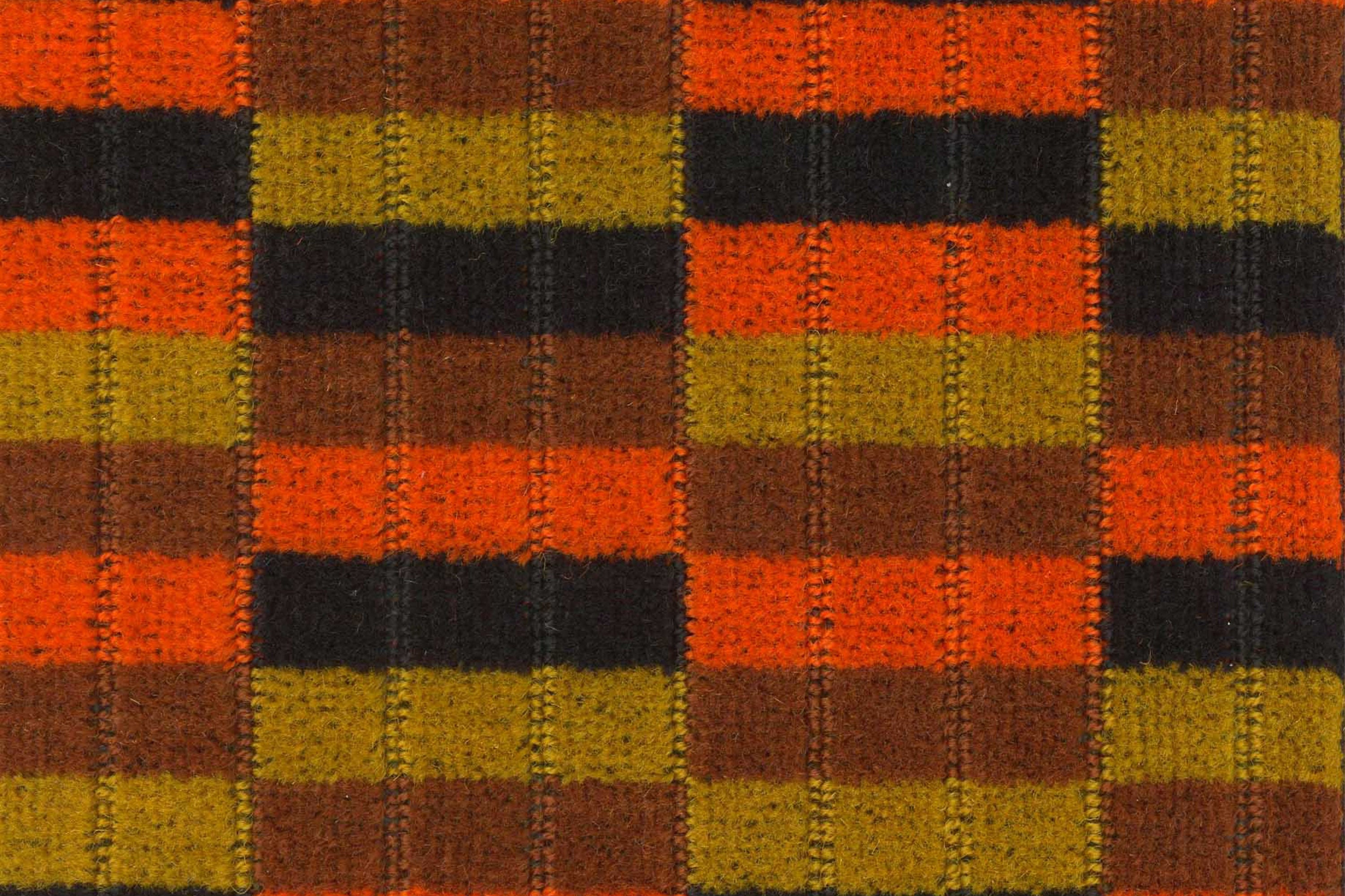 London Transport Bus And Underground Misha Black District Line Moquette Fabric Sold By The Metre