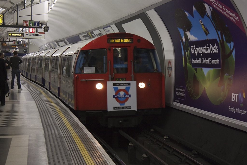 London Underground and London Bus Victoria Line, Blue Straub Moquette ...