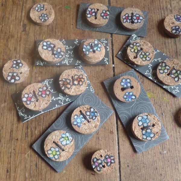 Cork Buttons - Etsy