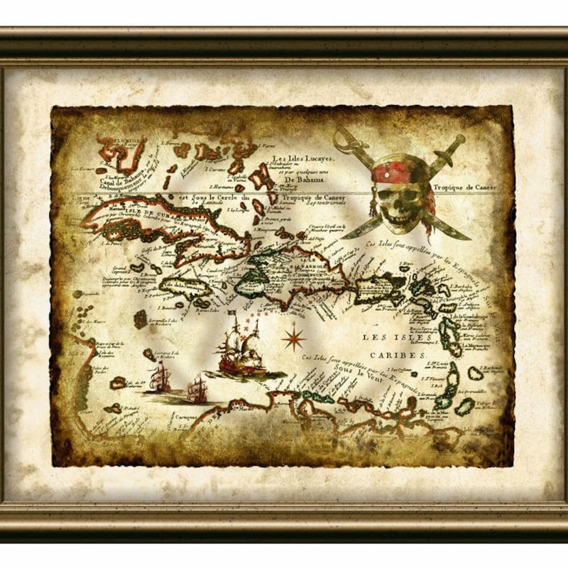 Pirate Treasure Map - Etsy
