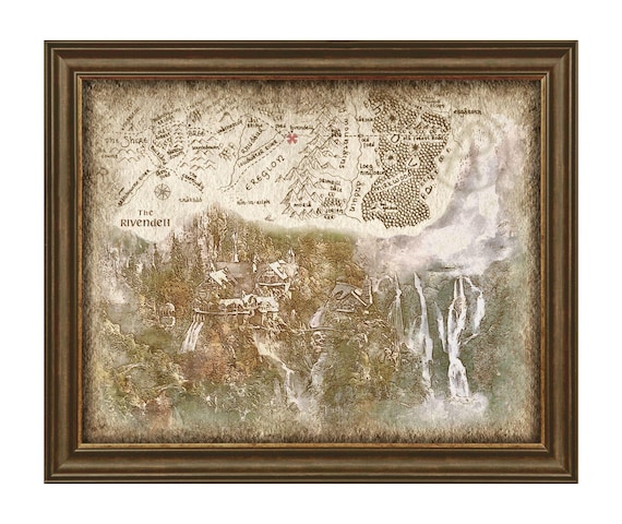Rivendell Lord Of The Rings Map Fantasy Rivendell Landscape Artwork Of