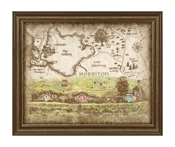 Hobbiton Landscape Printable Art Decor of Map Lord of the | Etsy
