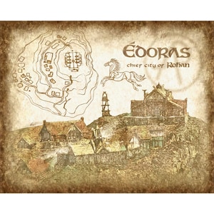 Edoras City Plan Download Poster Artwork, Lord of the Ring Edoras ...