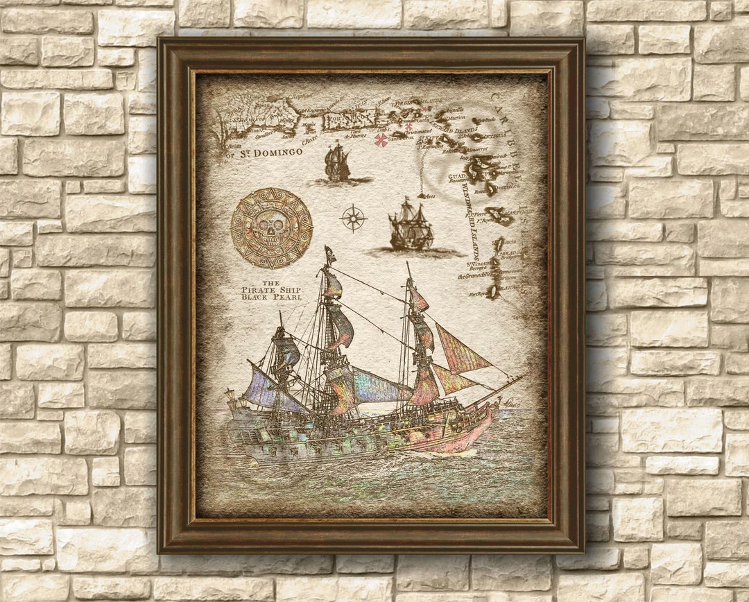 Aztec Coin Pirate of the Caribbean of Ship Art Decor Pirates - Etsy
