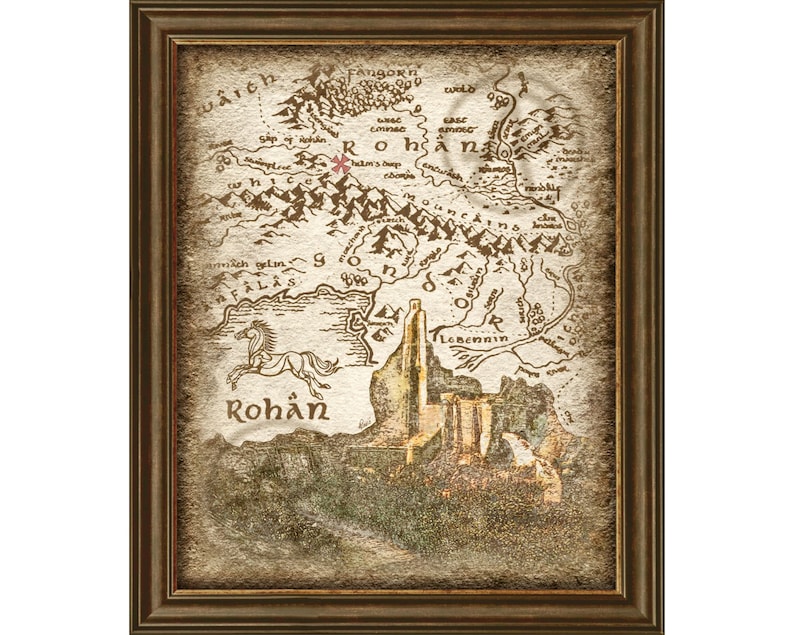 Helm's Deep Battle of Rohan Map Art Lord of the Ring - Etsy