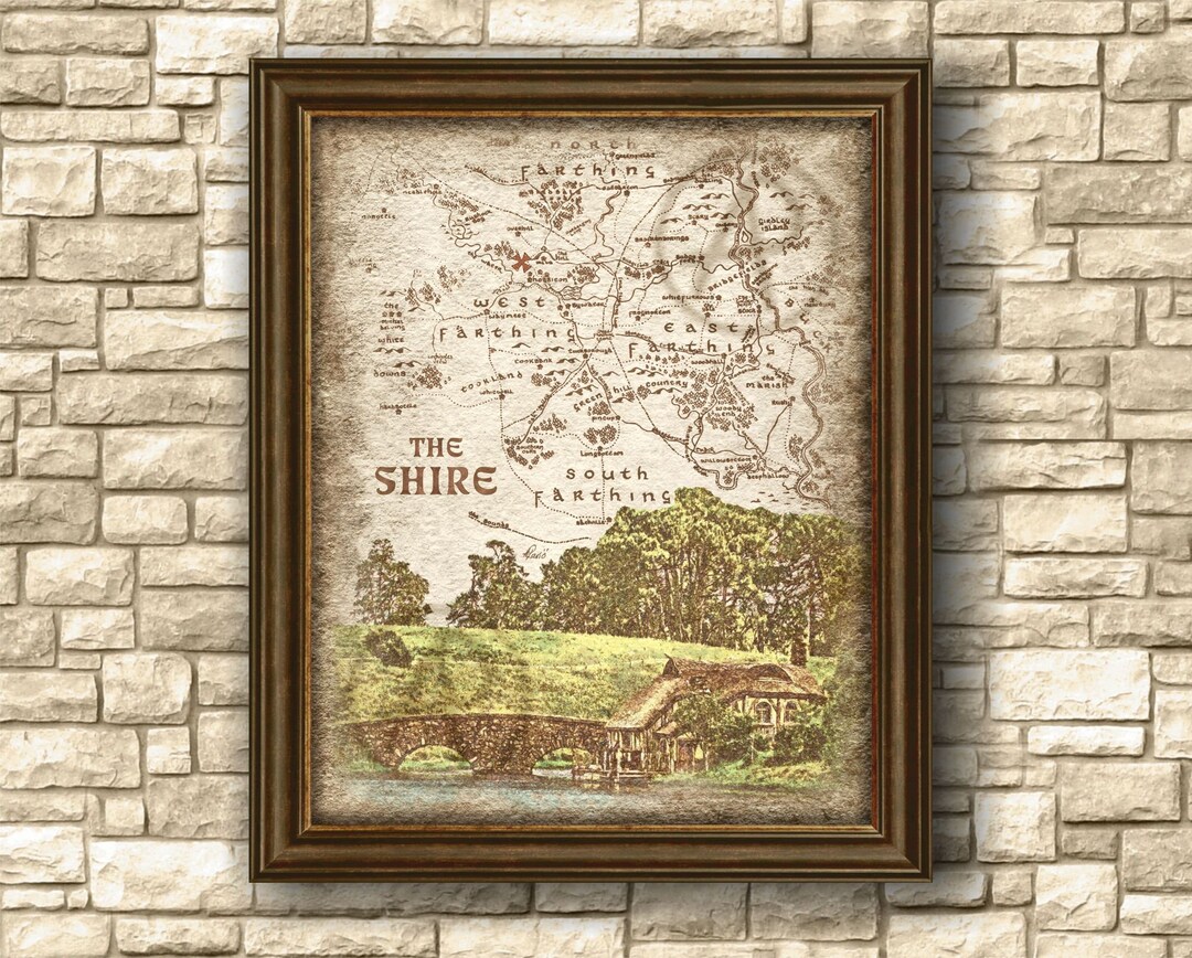 Landscape Hobbiton Mill Art of the Shire Map, Lord of the Ring ...