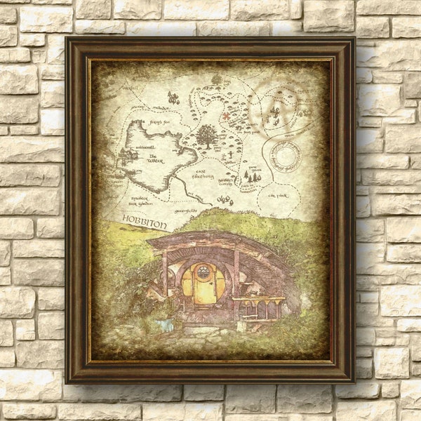 Hobbiton Map - Etsy