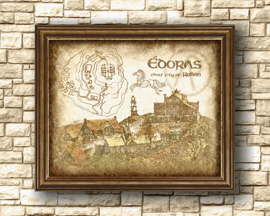 Edoras City Plan Download Poster Artwork, Lord of the Ring Edoras ...