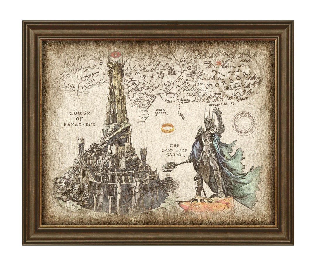 Tower of Barad Dur - Sauron Portrait Art Decor, Lord of the Ring Sauron ...