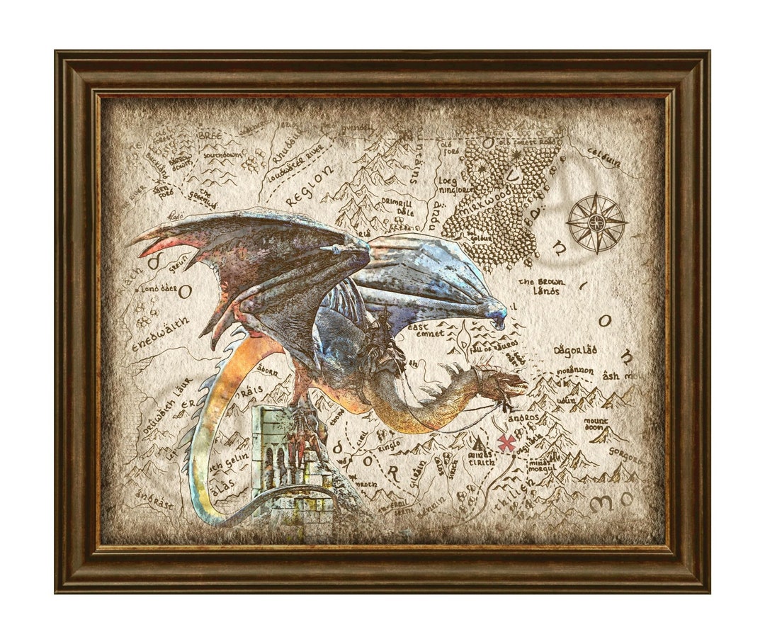 Lord of the Ring - King of Angmar - Nazgul of Gondor Map Art Poster ...