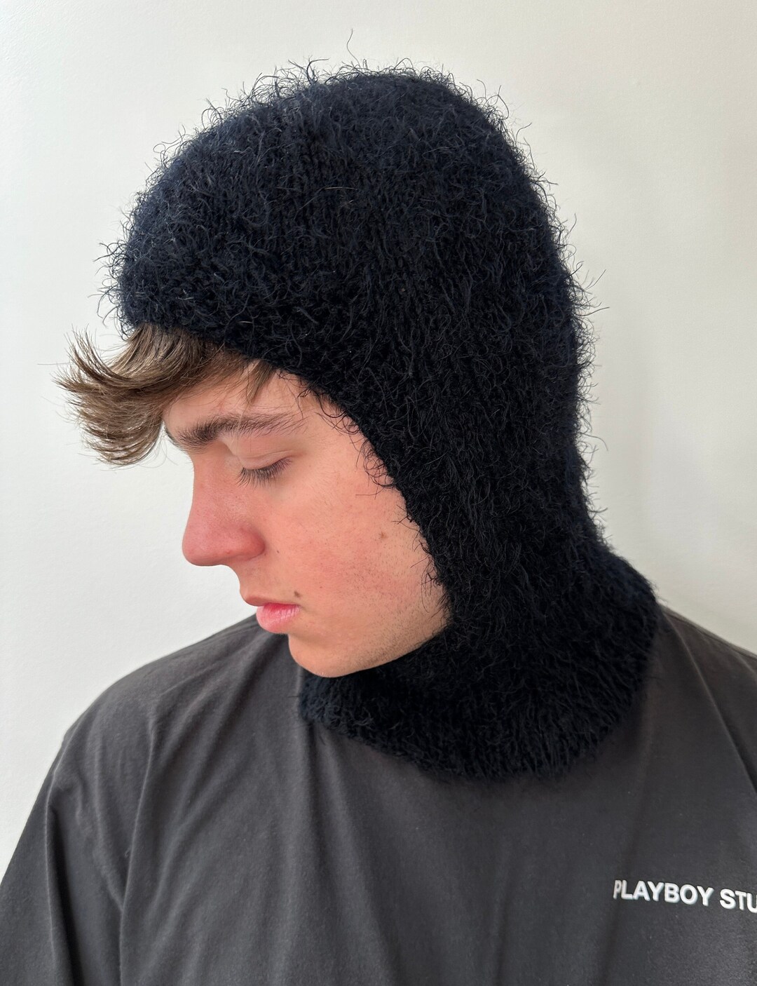 Balaclava Black Hat Hand Knit Unisex Bestseller Ski Helmet Popular Now ...