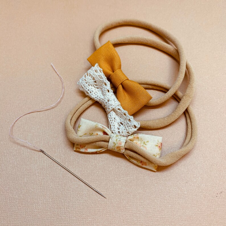 Newborn Bows Neutral Colors Tiny Bows Itty Bitty Bows Baby - Etsy