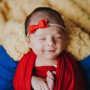 Newborn to Toddlers Baby Bows and Headbands, Hot Rainbow Vanaguelite - Etsy