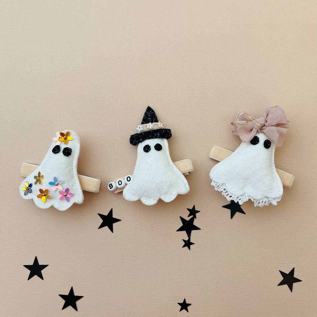 Halloween Cute Ghost Hair Clips for Toddlers and Girls Halloween Gifts ...
