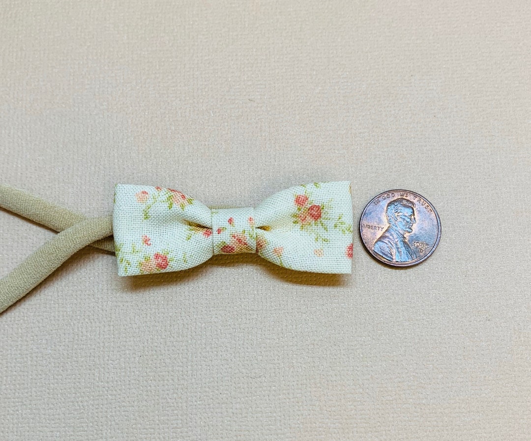 Newborn Tiny Bows, Neutral Colors Mini Bows, Itty Bitty Bows, Baby Girl ...