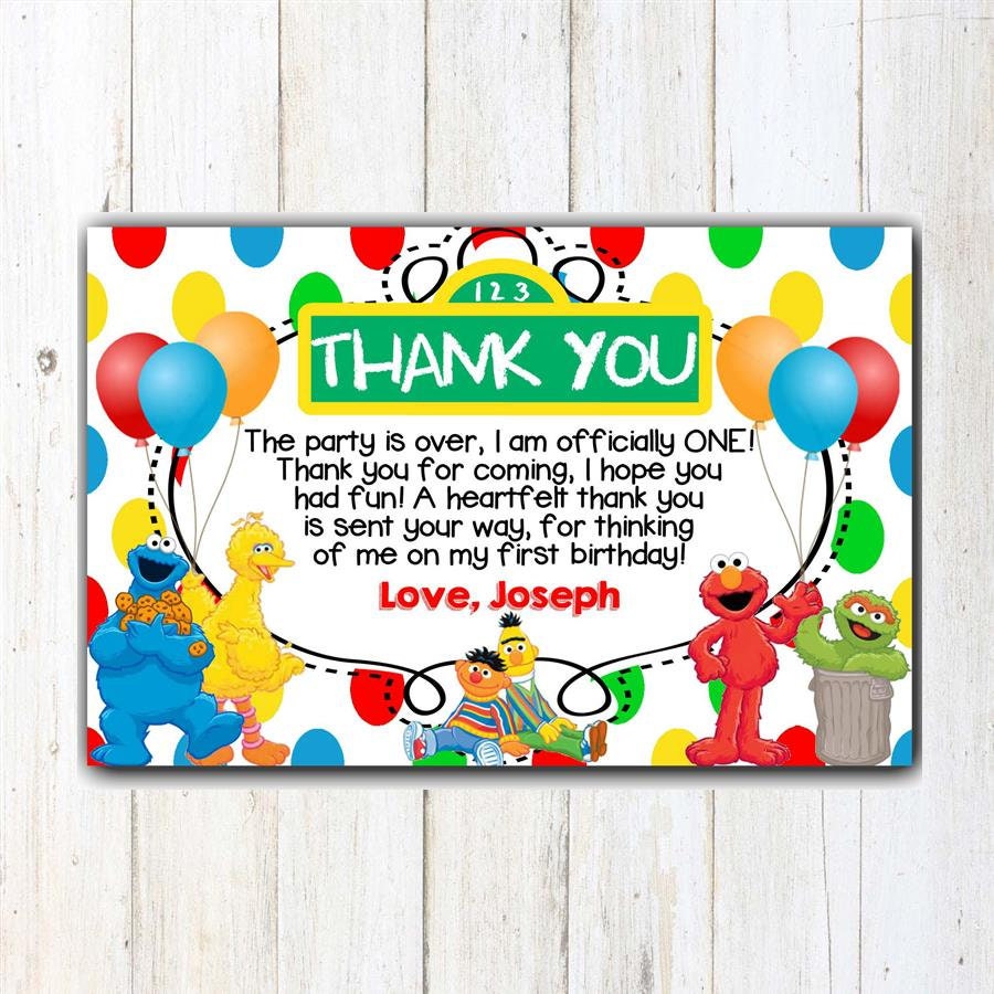 Sesame Street Thank You Cards