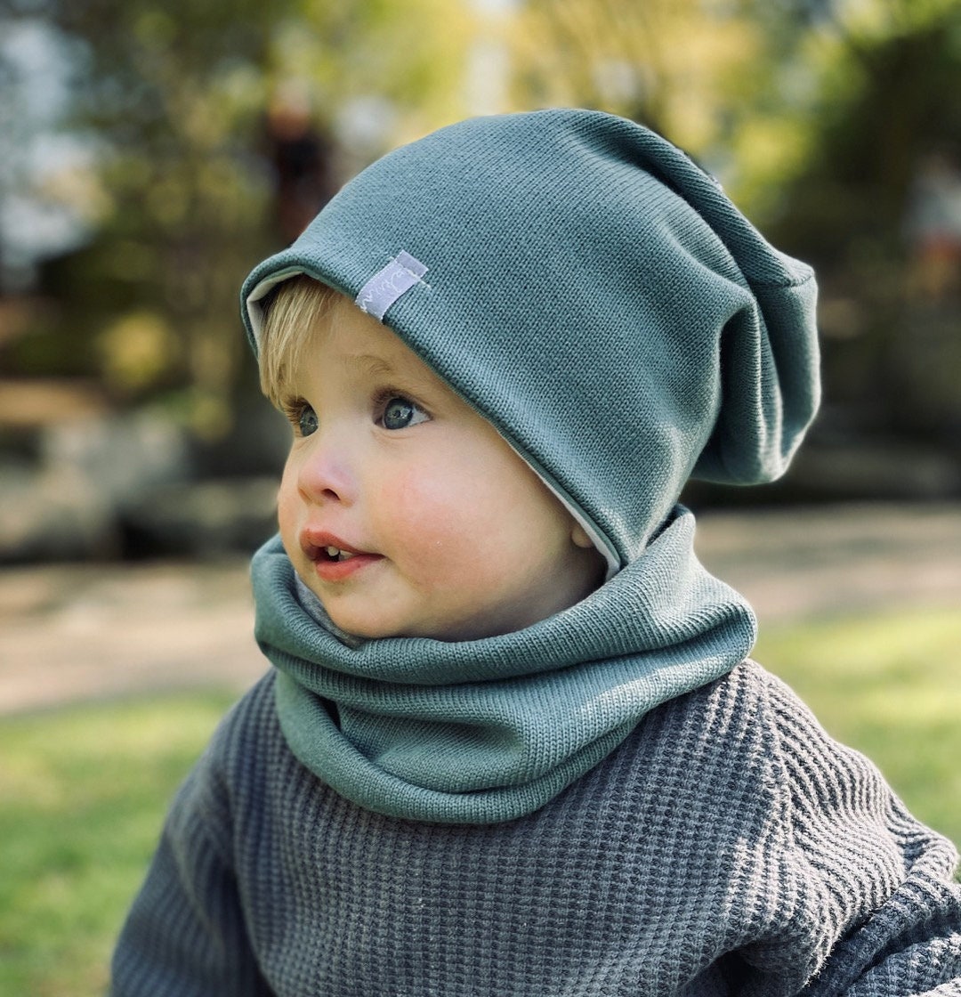 Loop Schal *Baumwollstrick petrol* Baby Kinder Mädchen Junge - Etsy.de