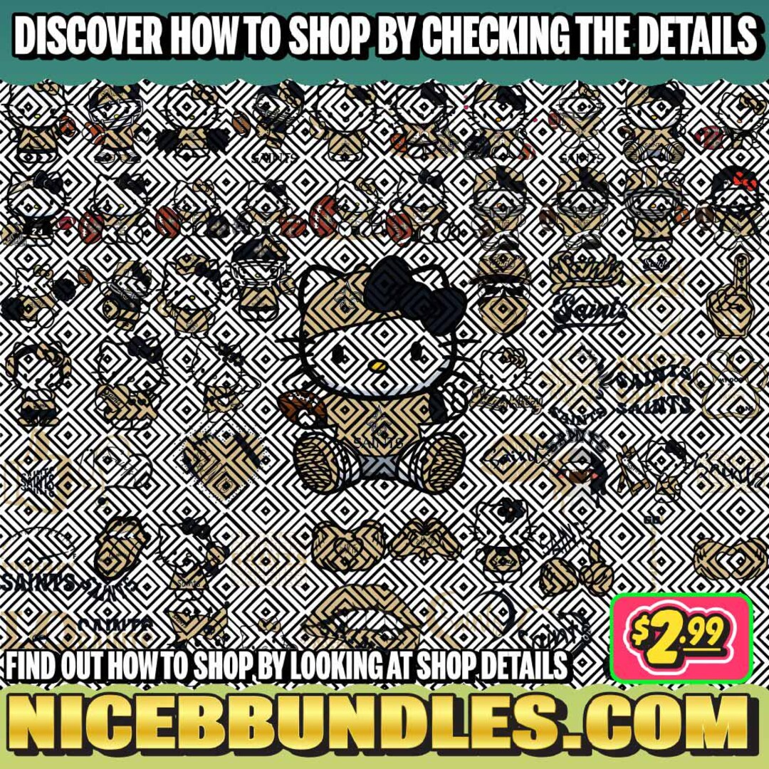 310 Hello-kitty New-orleans-saints Logo Files Svg, New-orleans-saints ...