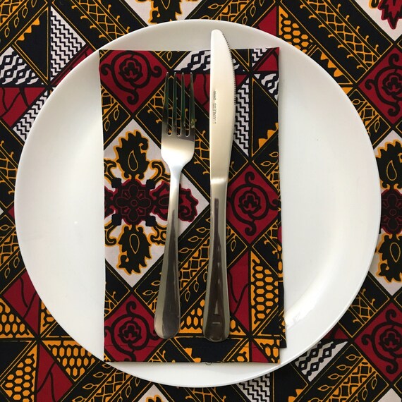 Ankara table napkins African print napkins tribal print | Etsy